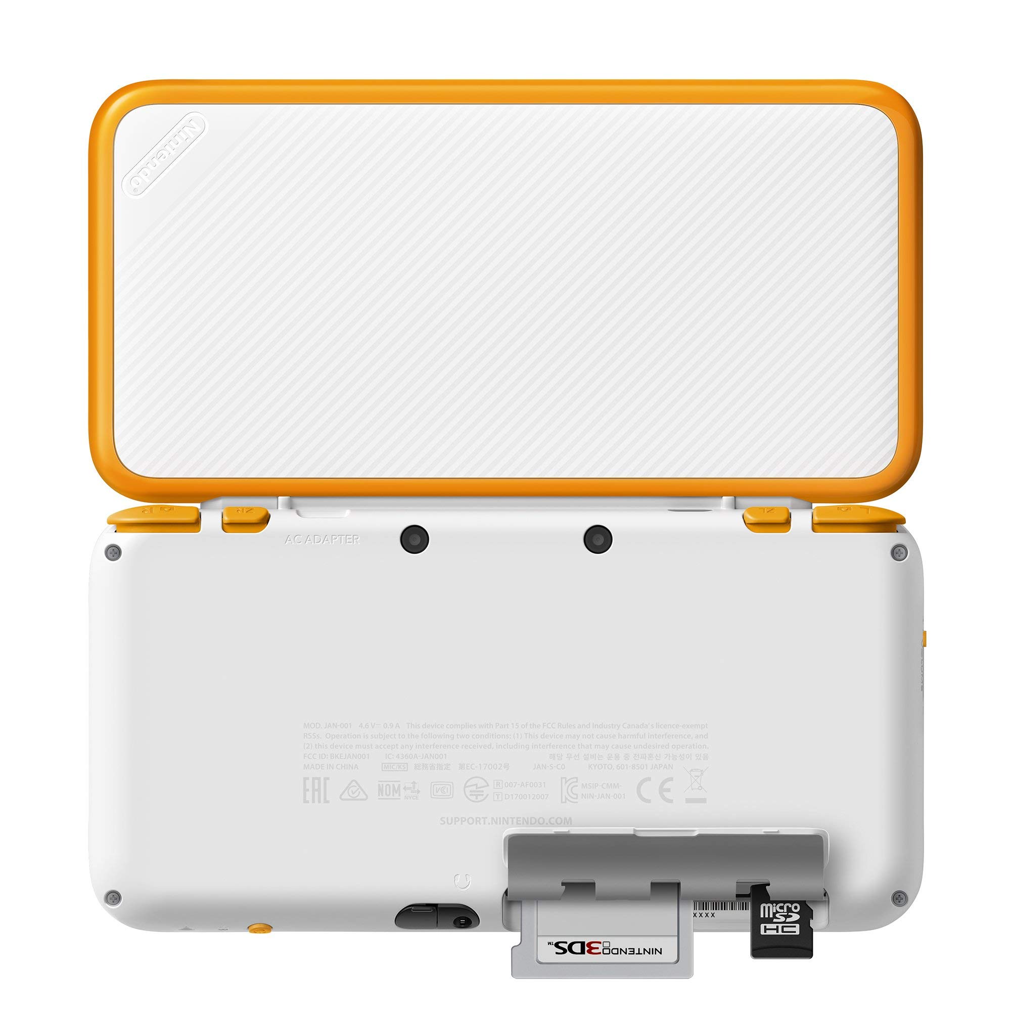 Nintendo New 2DS XL - White + Orange (Renewed)