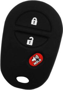 keyguardz keyless entry remote car key fob outer shell cover soft rubber case for toyota tacoma tundra highlander gq43vt20t