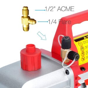 Kozyvacu Mini Split/HVAC/AUTO AC Repair Complete Tool Kit - Includes 1-Stage 4.5 CFM Vacuum Pump, Manifold Gauge Set, Hoses and Accessories, Perfect for AC Recovery and R134a Refrigeration(TA450F)