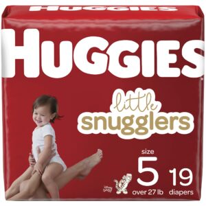 huggies little snugglers, baby diapers, size 5, 19 count