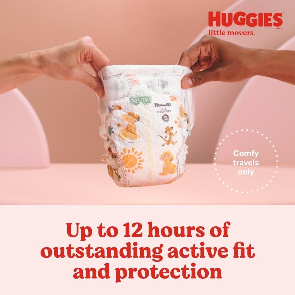 Baby Diapers Size 5 (27+ lbs), 19 Ct, Huggies Little Movers