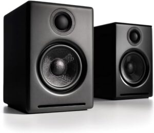 audioengine a2 plus wireless bluetooth desktop speakers - 60w computer speakers for music and gaming