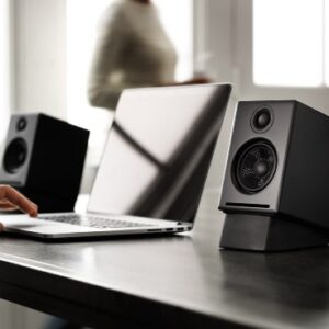 Audioengine A2 Plus Wireless Bluetooth Desktop Speakers - 60W Computer Speakers for Music and Gaming