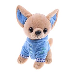 sushafen stuffed dog puppy toy dog plush toy soft doll stuffed animal pillow birthday gift present cute dog ornaments decoration handicraft house desktop decoration prop,17cm/6.7"