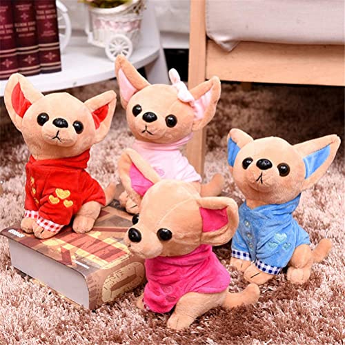 SUSHAFEN Stuffed Dog Puppy Toy Dog Plush Toy Soft Doll Stuffed Animal Pillow Birthday Gift Present Cute Dog Ornaments Decoration Handicraft House Desktop Decoration Prop,17cm/6.7"