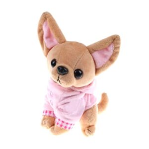 sushafen stuffed dog puppy toy dog plush toy soft doll stuffed animal pillow birthday gift present cute dog ornaments decoration handicraft house desktop decoration prop,17cm/6.7"