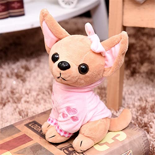 SUSHAFEN Stuffed Dog Puppy Toy Dog Plush Toy Soft Doll Stuffed Animal Pillow Birthday Gift Present Cute Dog Ornaments Decoration Handicraft House Desktop Decoration Prop,17cm/6.7"