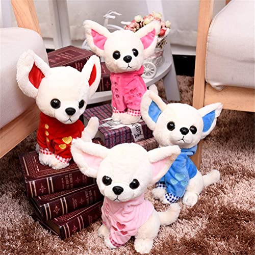 SUSHAFEN Stuffed Dog Puppy Toy Dog Plush Toy Soft Doll Stuffed Animal Pillow Birthday Gift Present Cute Dog Ornaments Decoration Handicraft House Desktop Decoration Prop,17cm/6.7"