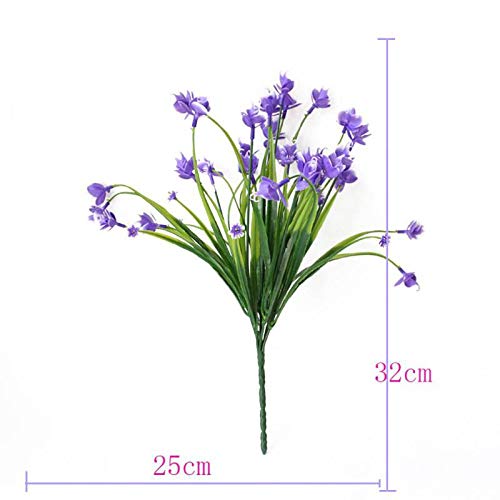 Artificial Flowers, 4 Bundles Outdoor UV Resistant Greenery Shrubs Plants Indoor Outside Hanging Planter Home Garden Decor