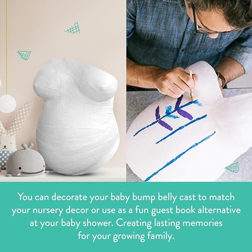 Kate & Milo Belly Casting Kit, Pregnancy Keepsake Making Kit, Easy To Make DIY Plaster Cast Baby Bump Keepsake, Gift For Expecting Moms