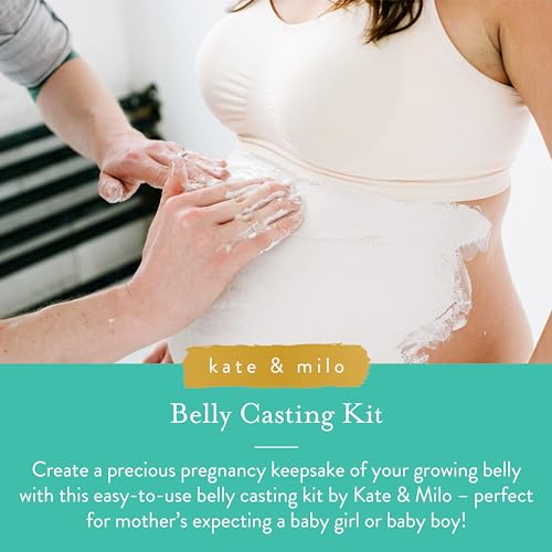 Kate & Milo Belly Casting Kit, Pregnancy Keepsake Making Kit, Easy To Make DIY Plaster Cast Baby Bump Keepsake, Gift For Expecting Moms