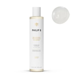 philip b weightless volumizing hair shampoo 7.4 oz. (220 ml) | removes oil and product build-up, extra body and lushness