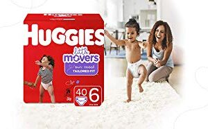 Huggies Little Movers Baby Diapers, Size 6, 40 Ct