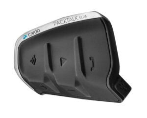 cardo pts00101 - packtalk slim motorcycle bluetooth communication system headset - black, dual 2 pack