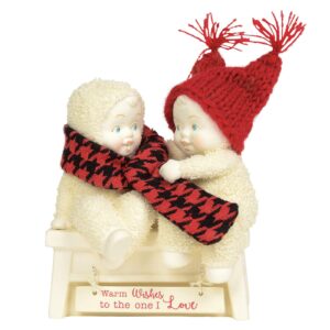 department 56 snowbabies classics warm wishes to the one i love figurine, 4.5 inch, multicolor