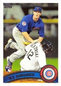 2011 topps update baseball #us205 d.j. (dj) lemahieu rookie card