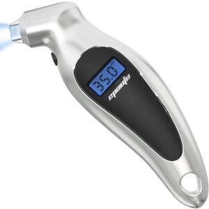 epauto digital tire pressure gauge, 150 psi, silver