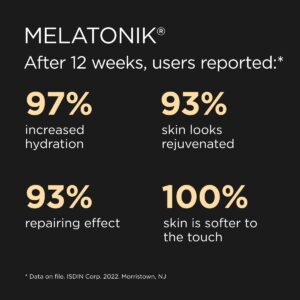 ISDIN Melatonik, Overnight Recovery Anti-Aging Benefits Night Serum, 3-in-1 Repairs, Restores and Brightens with Melatonin, Bakuchiol, Vitamin C…