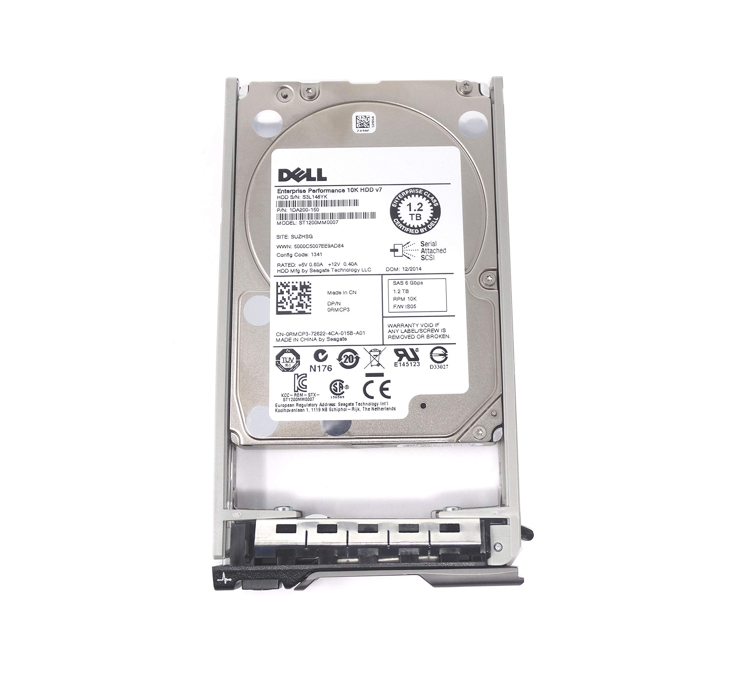 36RH9-ALT Dell Enterprise 1.2TB 10K 6Gbps SAS 2.5'' Hard Drive w/Tray ST1200MM0007