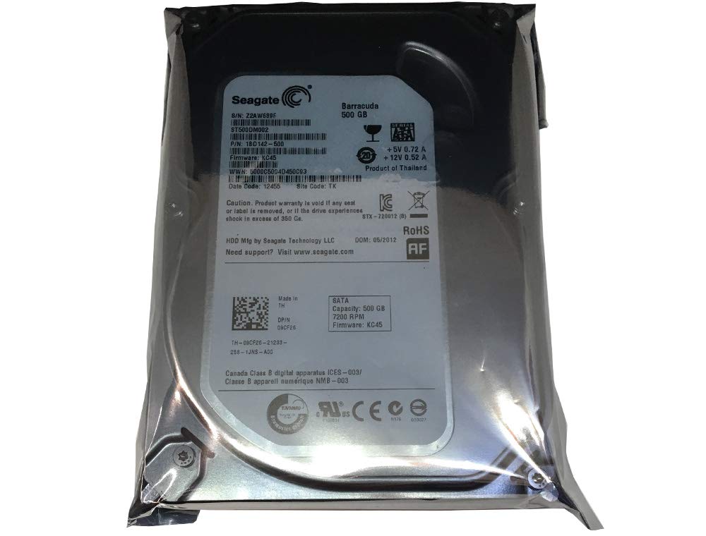 SEAGATE ST500DM002 Barracuda 7200.12 500GB 7200 RPM 16MB cache SATA 6.0Gb/s 3.5 internal hard drive (Bare Drive) Bare Drive (Renewed)