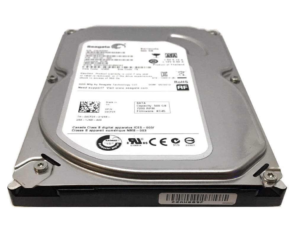 SEAGATE ST500DM002 Barracuda 7200.12 500GB 7200 RPM 16MB cache SATA 6.0Gb/s 3.5 internal hard drive (Bare Drive) Bare Drive (Renewed)