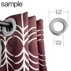 HommomH 28 x 48 inch Curtains (2 Panel) Grommet Top Darkening Blackout Room Hello Gorgeous Eyelash Art