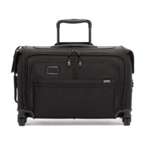 tumi - alpha garment 4-wheel carry-on luggage - zippered section for a suit - 22-inch dress or suit bag for men and women - black