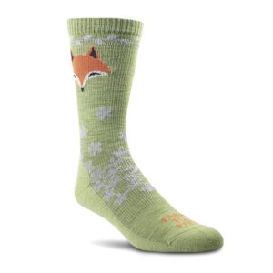 farm to feet women's emeryville lightweight crew socks, mosstone, medium