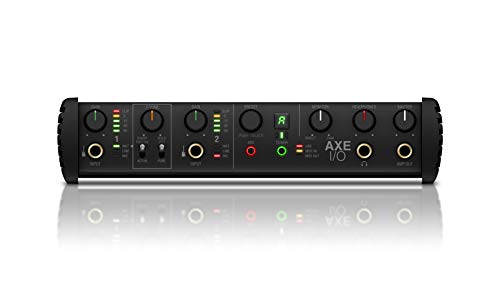 IK Multimedia AXE I/O premium 2-in 5-out 24-bit, 192 kHz USB audio interface for Mac/PC with advanced guitar tone shaping, Hi-Z re-amp out and massive AmpliTube and TONEX software bundle