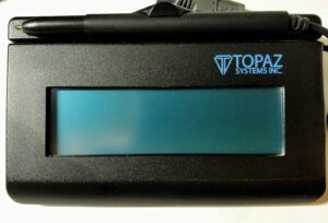 topaz signaturegem t-lbk462-hsb-r 1x5 backlit lcd signature capture pad usb connection (renewed)