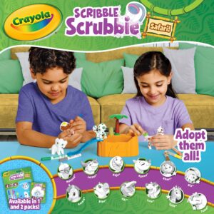 Crayola Scribble Scrubbie Safari Animals Tub Set, Color & Wash Creative Toy, Gift for Kids, Age 3, 4, 5, 6