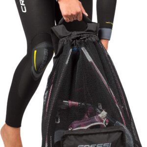 Cressi Heavy Duty Mesh Backpack 85 liters Capacity for Snorkeling, Water Sport Gear | Utila: designed in Italy, Black, One Size (UB937000)