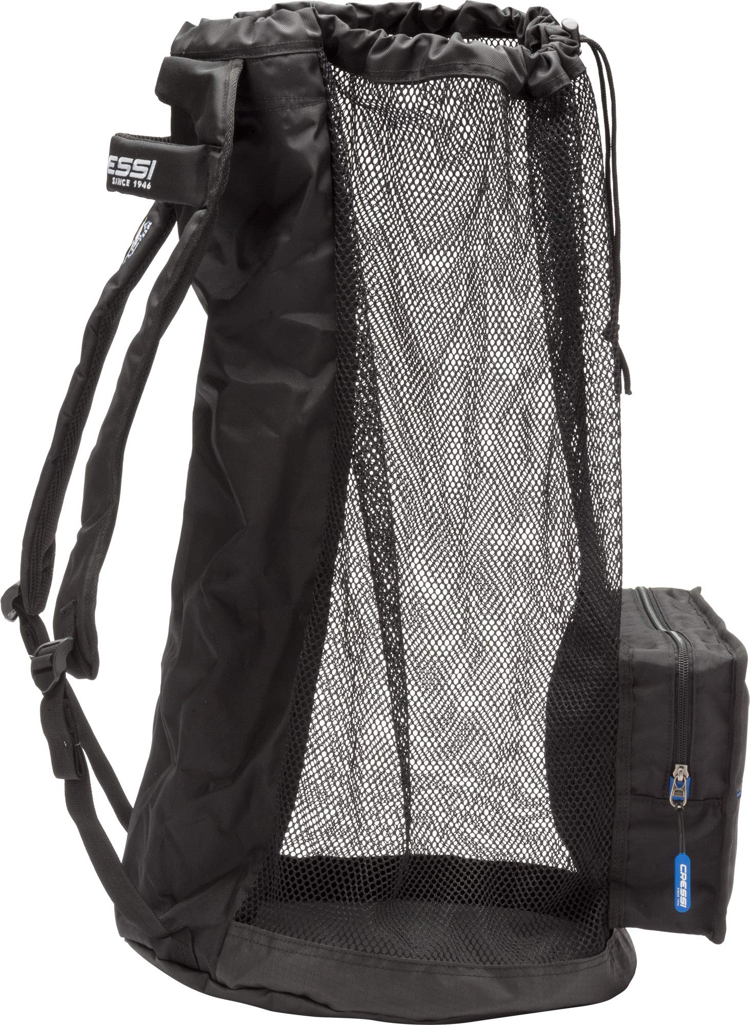 Cressi Heavy Duty Mesh Backpack 85 liters Capacity for Snorkeling, Water Sport Gear | Utila: designed in Italy, Black, One Size (UB937000)