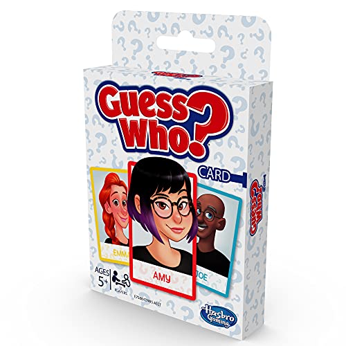 Hasbro Gaming Guess Who? Card Game for Kids Ages 5 and Up, 2 Player Guessing Game, Brown/a