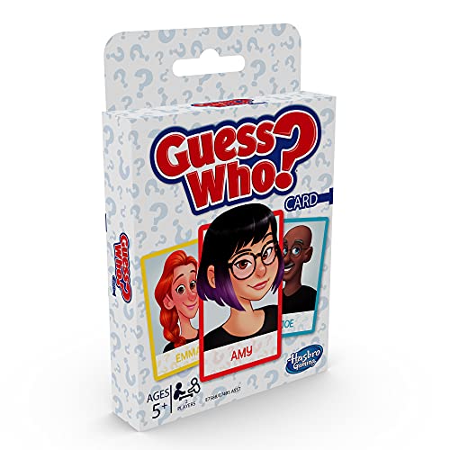 Hasbro Gaming Guess Who? Card Game for Kids Ages 5 and Up, 2 Player Guessing Game, Brown/a