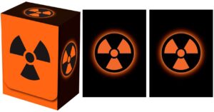 legion supplies absolute iconic orange radiation deck box with 100 sleeves