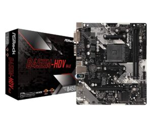 asrock b450m-hdv r4.0 am4 amd promontory b450 sata 6gb/s micro atx amd motherboard