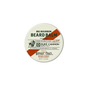 duke cannon supply co. big bourbon beard balm, 1.6oz - oak barrel scent/made with natural and organic ingredients