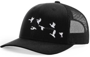 horn gear trucker hat - duck hat edition (black/black)