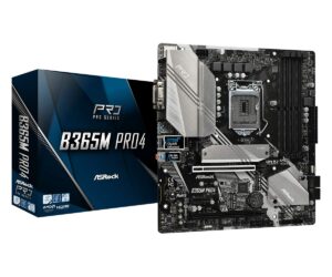 asrock b365m pro4 lga1151/ intel b365/ ddr4/ quad crossfirex/ sata3&usb3.1/ m.2/ a&gbe/ microatx motherboard