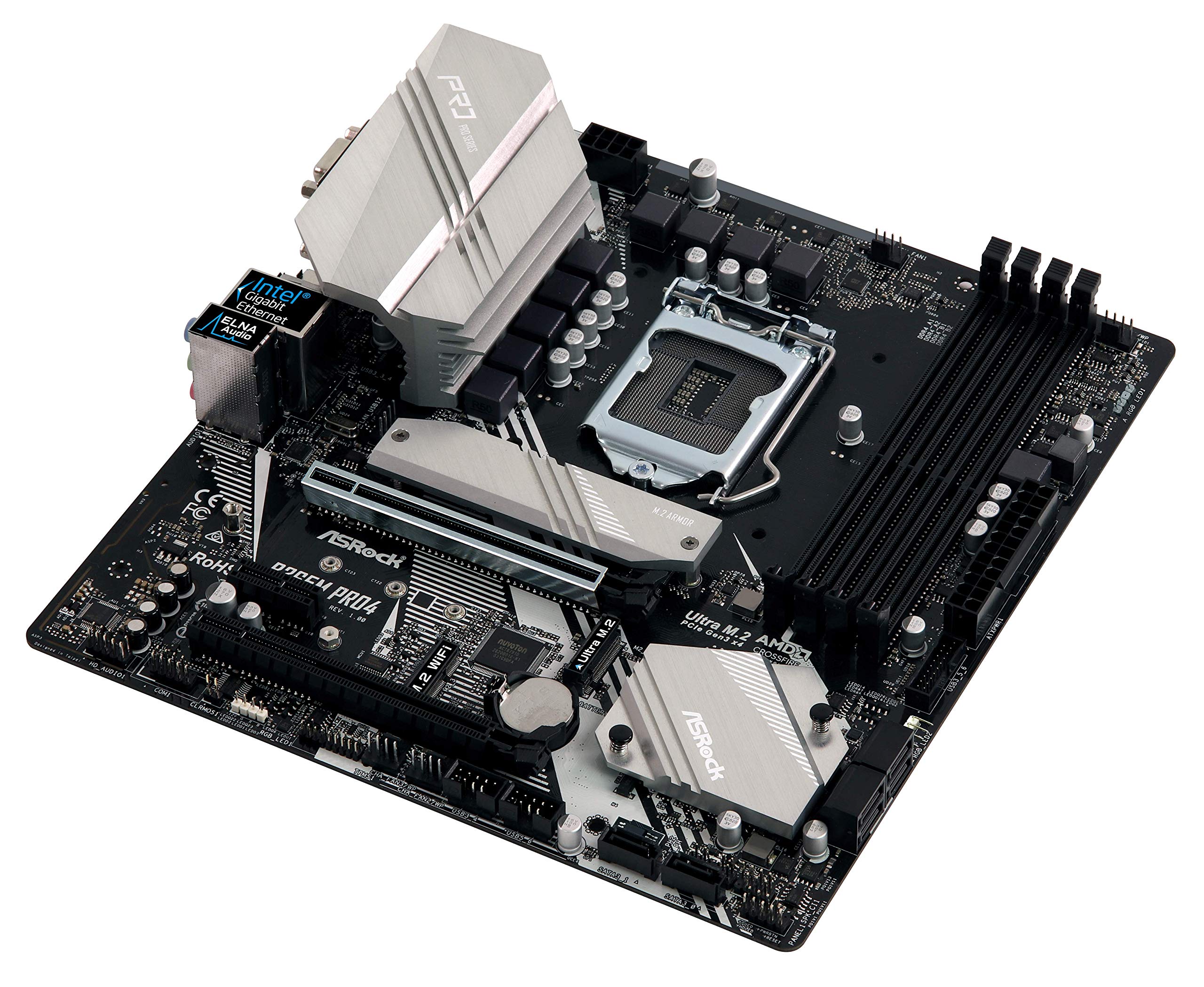 ASRock B365M PRO4 LGA1151/ Intel B365/ DDR4/ Quad CrossFireX/ SATA3&USB3.1/ M.2/ A&GbE/ MicroATX Motherboard