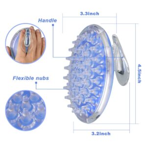 TailaiMei Anti Cellulite Massager Brush, Body Shower Scrubber for Cellulite Remover - Improve Circulation Fascia Muscle Release Brush(Blue)