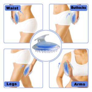 TailaiMei Anti Cellulite Massager Brush, Body Shower Scrubber for Cellulite Remover - Improve Circulation Fascia Muscle Release Brush(Blue)