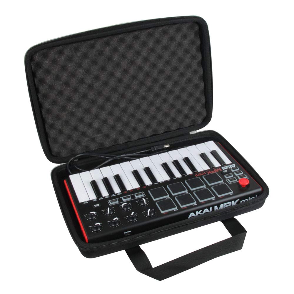 Hermitshell Hard Travel Case for Akai Professional MPK Mini MKII 25-Key Portable USB MIDI Keyboard (Black)