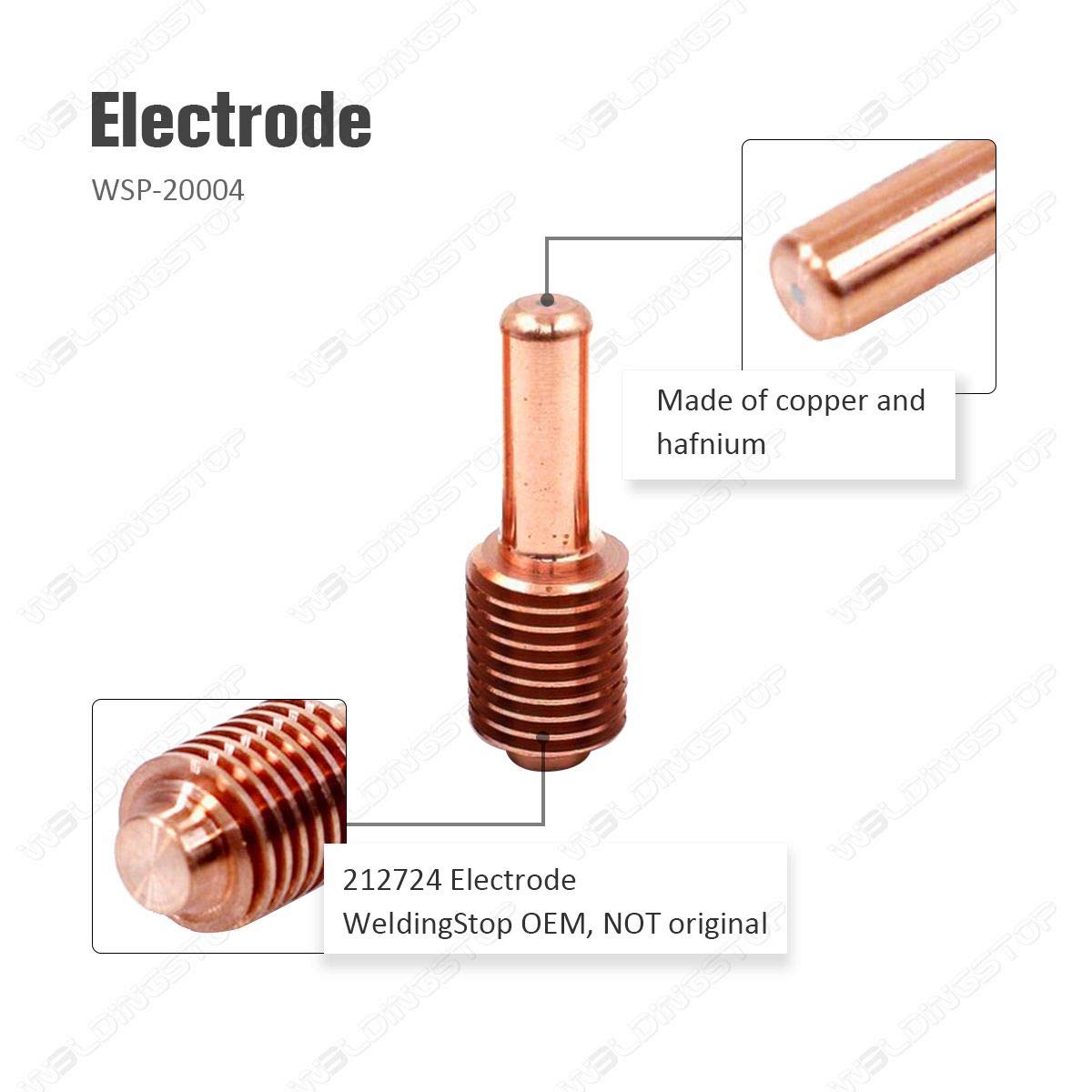 WeldingStop ICE-60T Plasma Cutting Torch 219676 Tip, 212724 Electrode, 212730 Drag Shield PK/12 NOT Miller Original