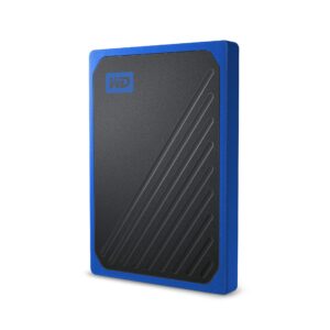 wd 500gb my passport go ssd cobalt portable external storage, usb 3.0 - wdbmcg5000abt-wesn