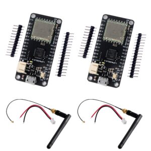 2 sets lora32u4ii lora development board module, jst-ph2.0mm-2p connector, ipex antenna, atmega32u4 sx1276 hpd13a 915mhz 868mhz, for arduino uno mega 2560 nano