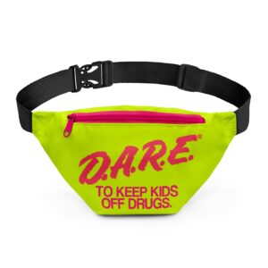 Tipsy Elves DARE Fanny Pack with Adjustable Belt and 3 Zippered Pockets - Neon Fanny Pack - Includes Discreet Hidden Zipper Pocket for Storing Valuables (Neon Green)