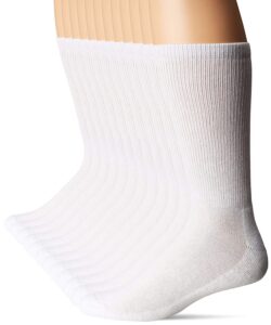 hanes men's active cool 12-pack crew socksbig shoe: 12-14 / sock: 13-15, white)