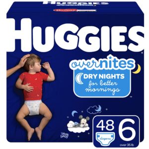 huggies overnites nighttime diapers, size 6, 48 ct